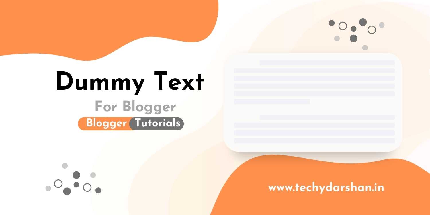 How To Add Dummy Text In Blogger Techy DarshaN how-to-add-dummy-text-in-blogger-techy-darshan